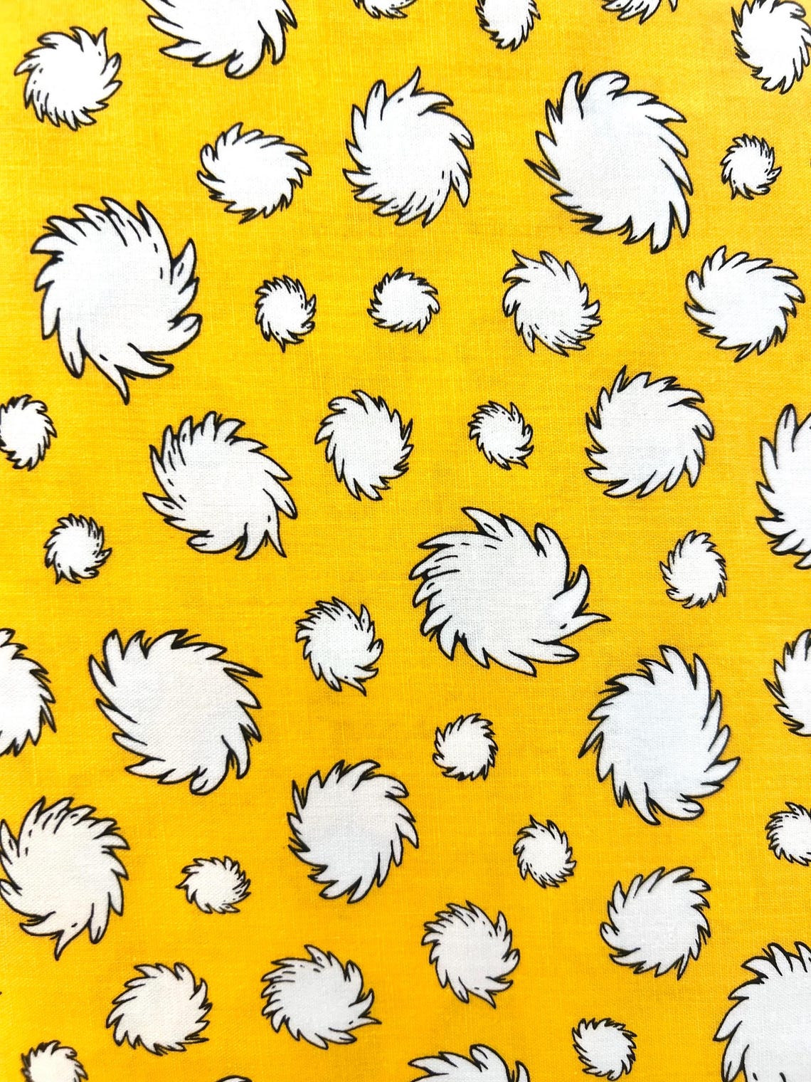 Dr Seuss the Lorax Fabric – Sunburst Yellow Truffula Tree Quilting ...