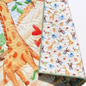Jungle Party Quilt Kit Safari Animals Crib Blanket Quilting DIY Sewing ...
