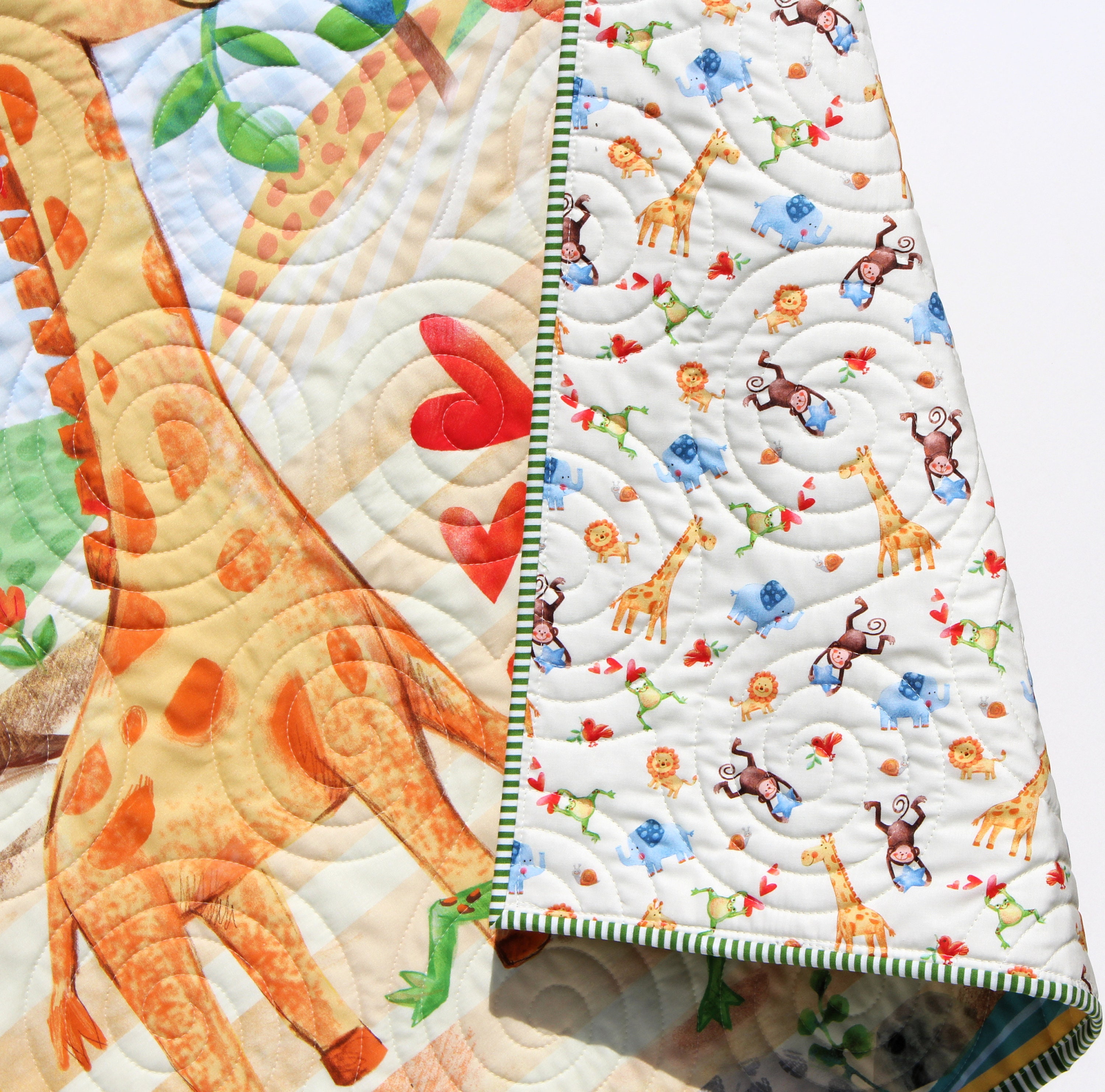 Jungle Party Quilt Kit Safari Animals Crib Blanket Quilting DIY Sewing ...