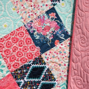 Minky Quilt Kits to Make, Floral Fabrics, Modern Quilt Pattern, Soft ...