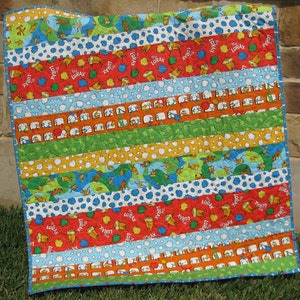 Striped Quilt Pattern Fun Easy Quick Simple Baby Toddler Lap Size ...