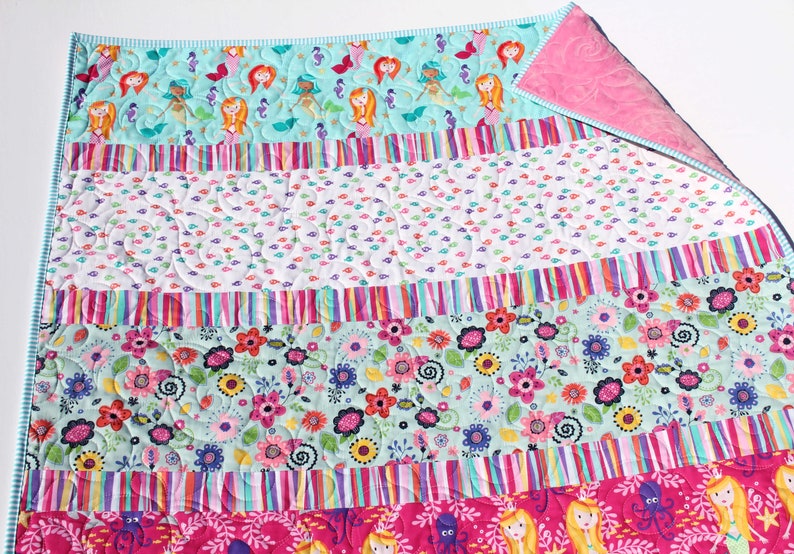 Sashed Stripes Quilt Pattern, Modern Strip Baby Toddler Size, Quilting ...