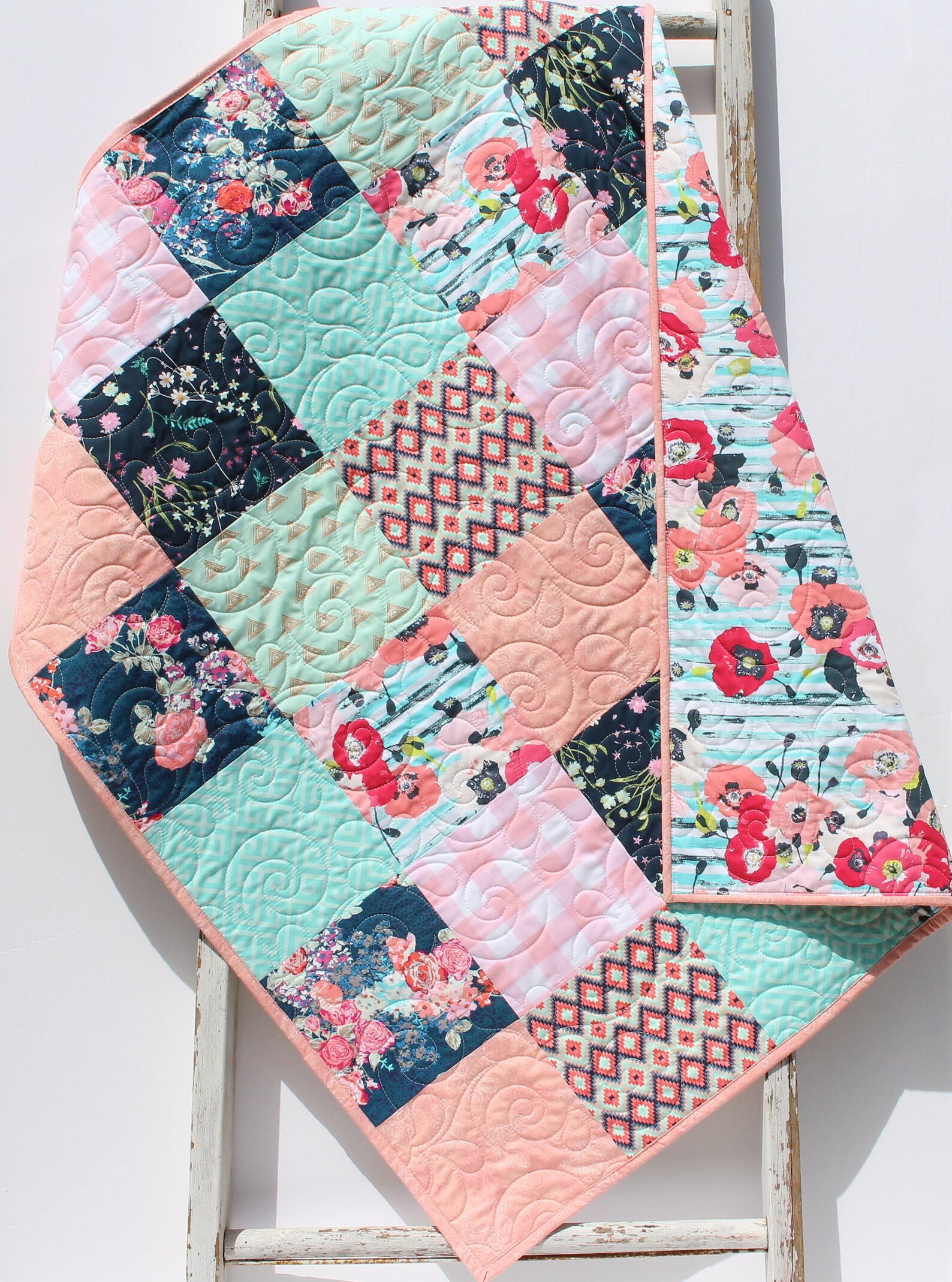Quilt Kits Floral Nursery Crib Blanket DIY Do It Yourself Project Art ...