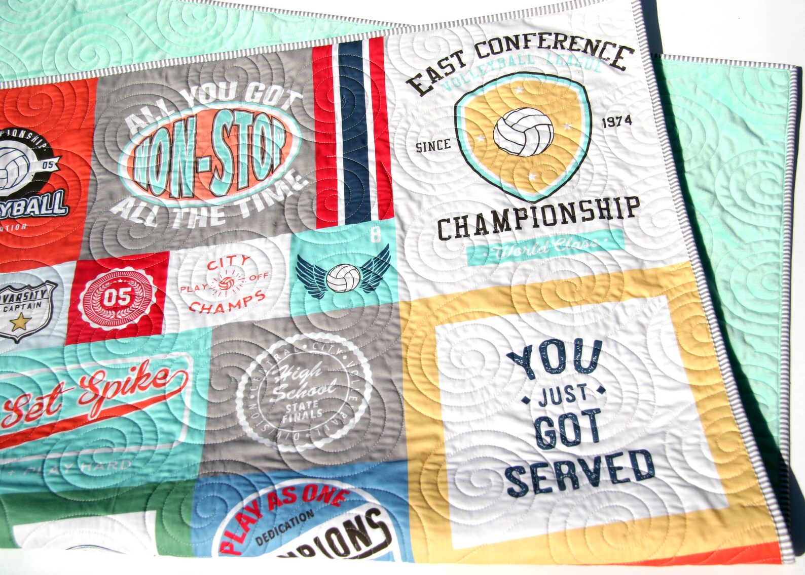 Volleyball Quilt Kit Varsity Sports Throw Blanket Sewing | Etsy