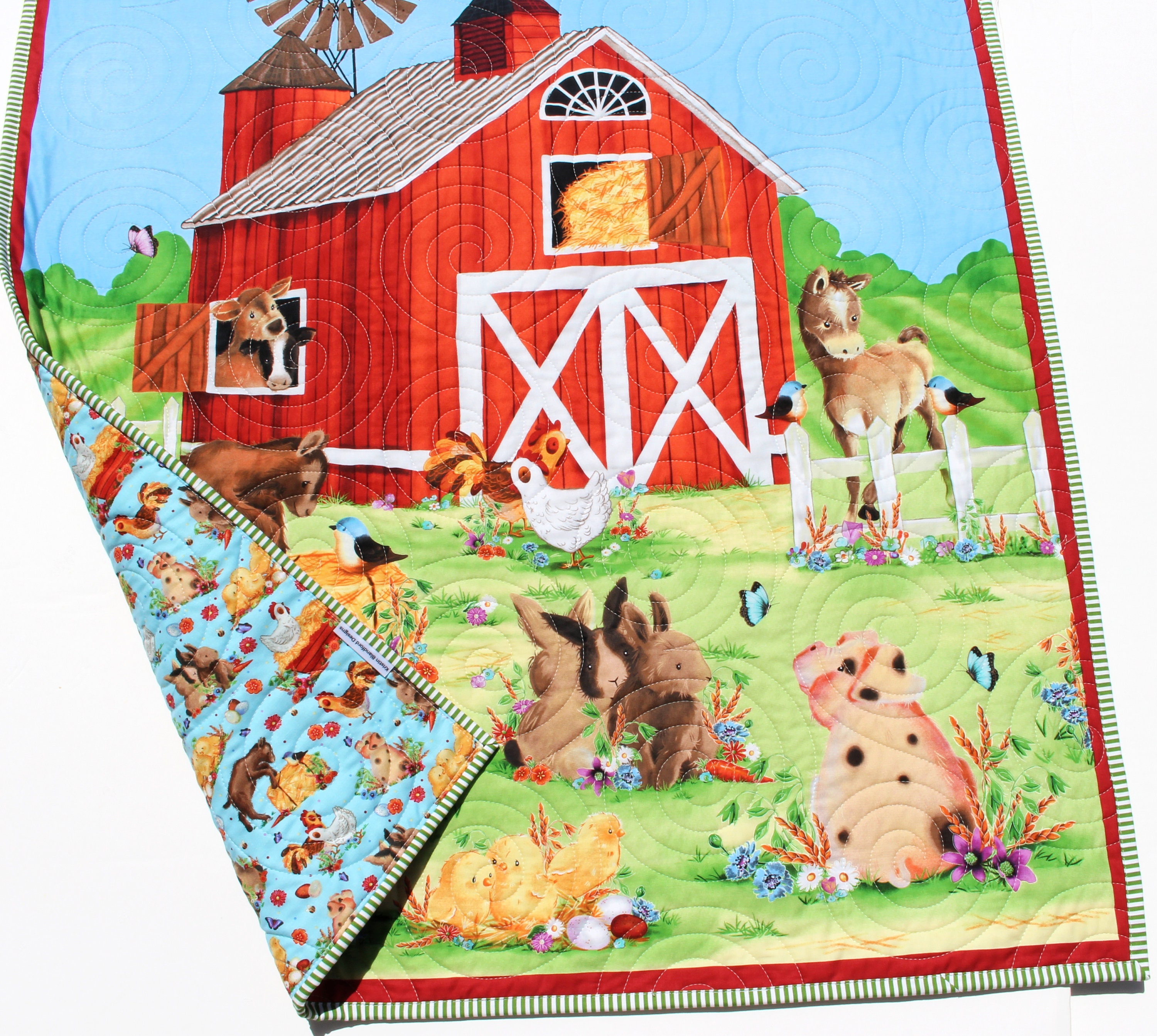 Farm Quilt Kit, Panel Quick Easy Fun, Beginner Project, Quilting ...