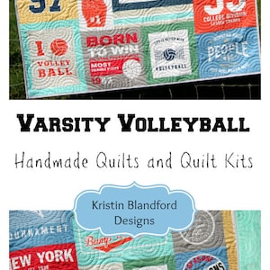 Volleyball Quilt Kit, Varsity Sports Throw Blanket, Sewing Project ...