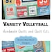 Volleyball Quilt Kit, Varsity Sports Throw Blanket, Sewing Project ...