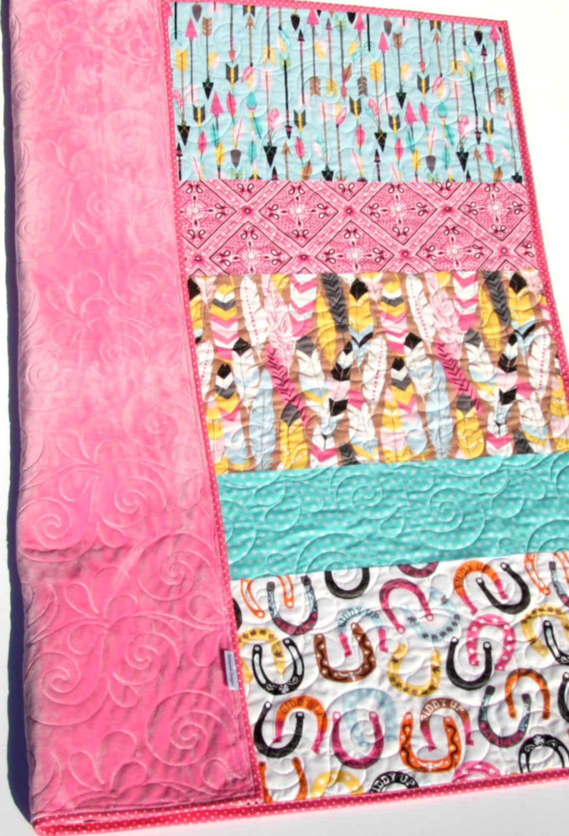 Striped Quilt to Make Quilt Kit Western Girl Fabrics Modern | Etsy