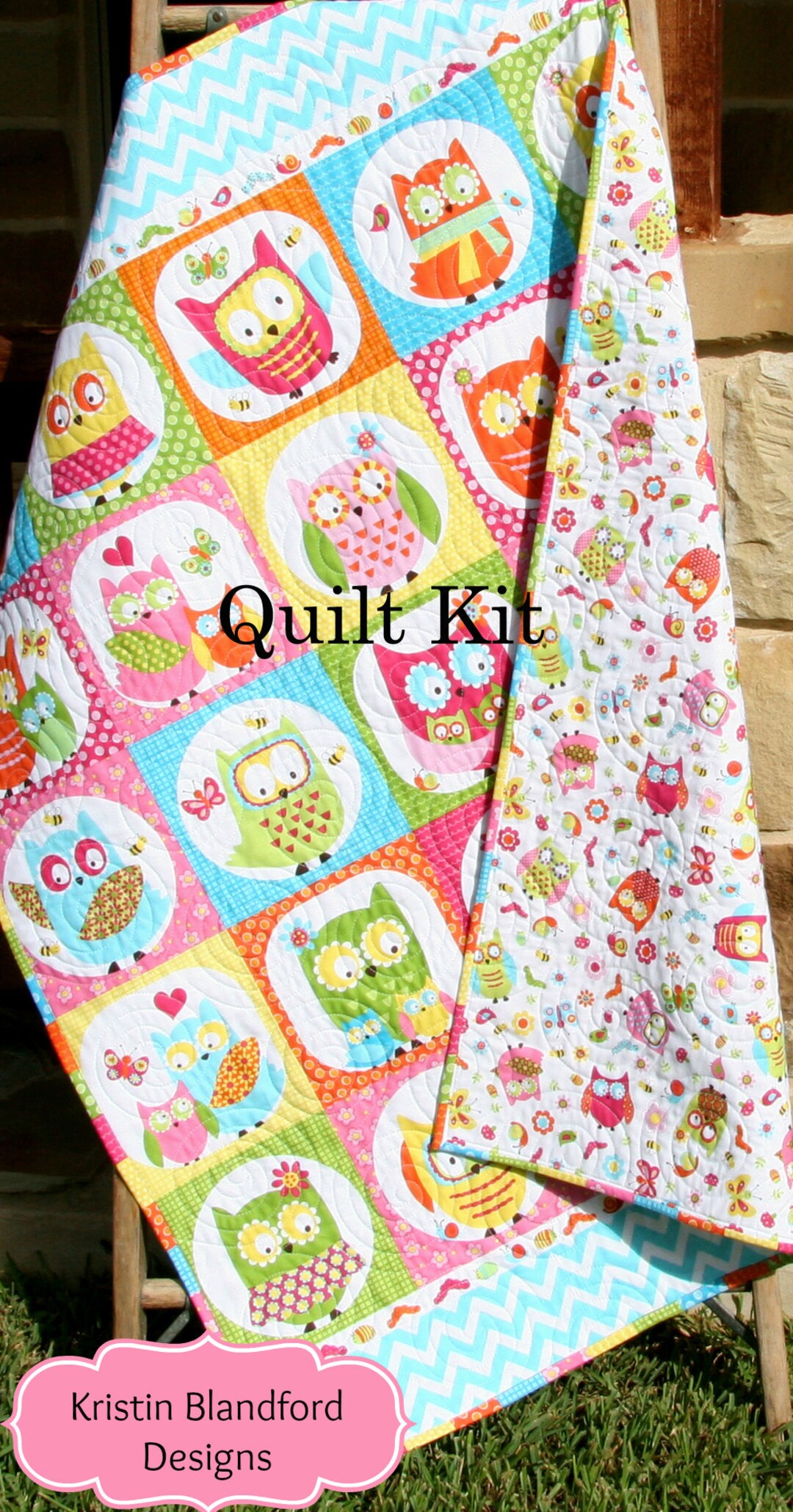 Owl Quilt Kit, Girl Whoo Loves You, Northcott, Michele Scott, Panel ...