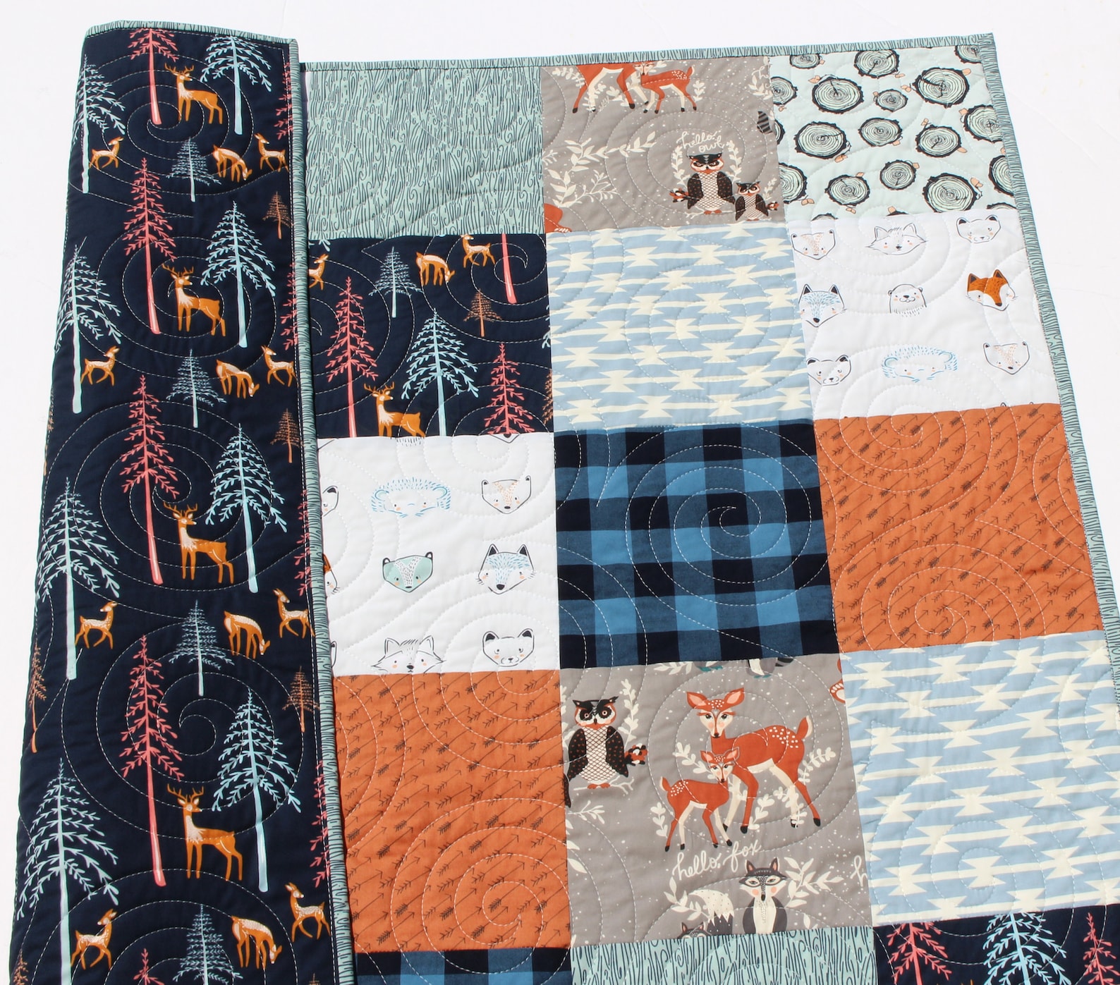 Little Forester Patchwork Quilt Kit in Baby Throw and Twin Sizes ...