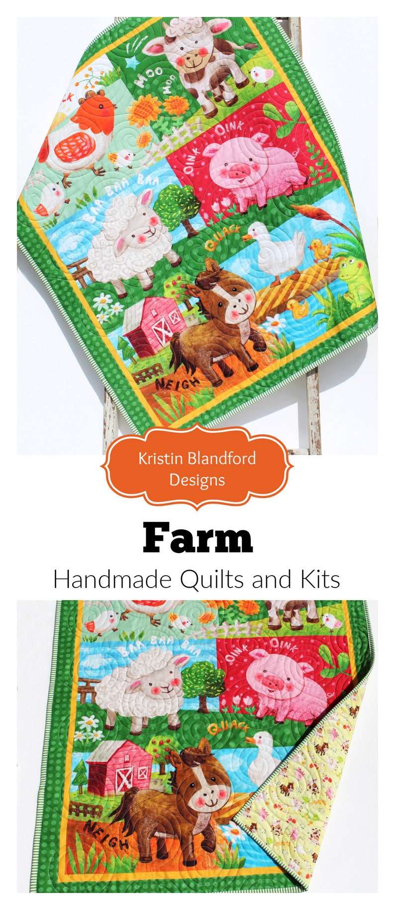 Farm Quilt Kit, Panel Quick Easy Fun, Quilting Projects, Beginner ...