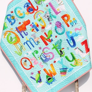 Abcs Quilt Kit Animals Letter Alphabet Crib Blanket Quilting DIY Sewing ...