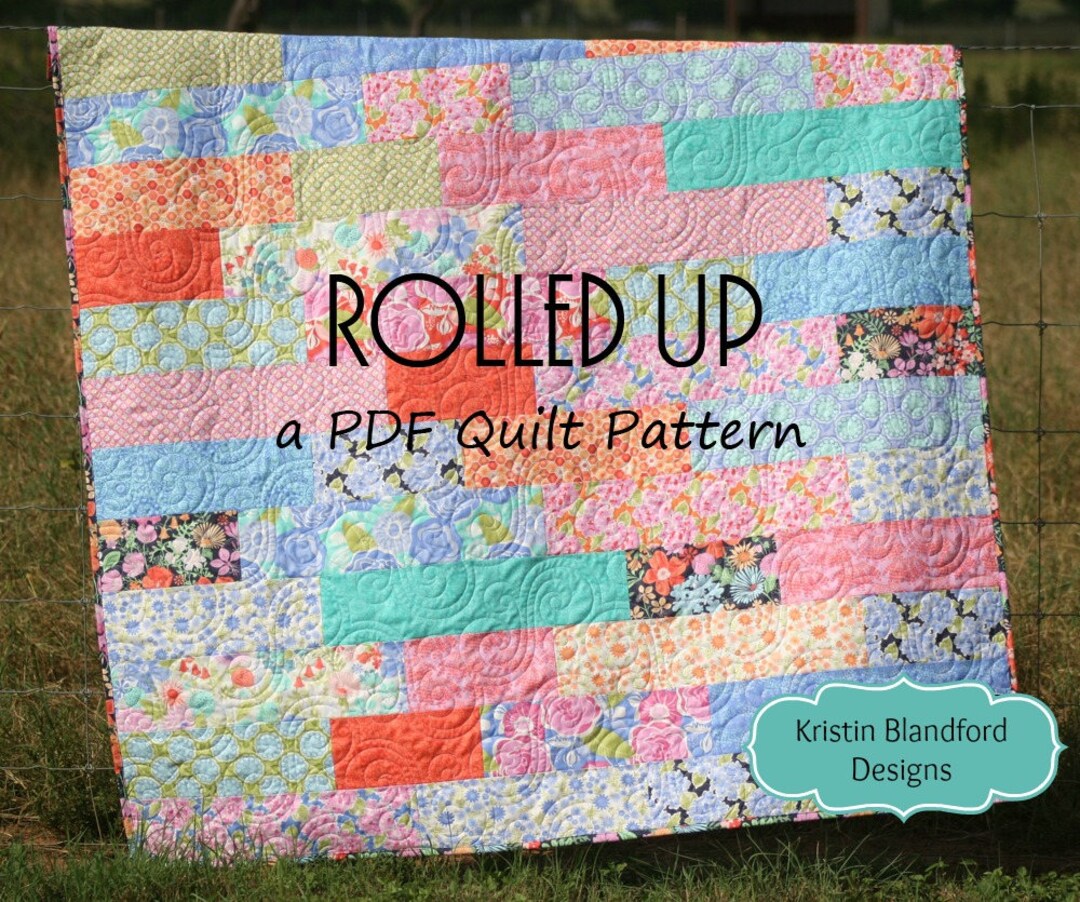 Fat Quarters Quilt Pattern Rolled up Moda Dessert Roll Striped Easy ...