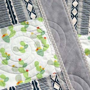 Cactus Quilt Kit, Nursery Baby Bedding, Blanket Project, Sewing Fabrics ...
