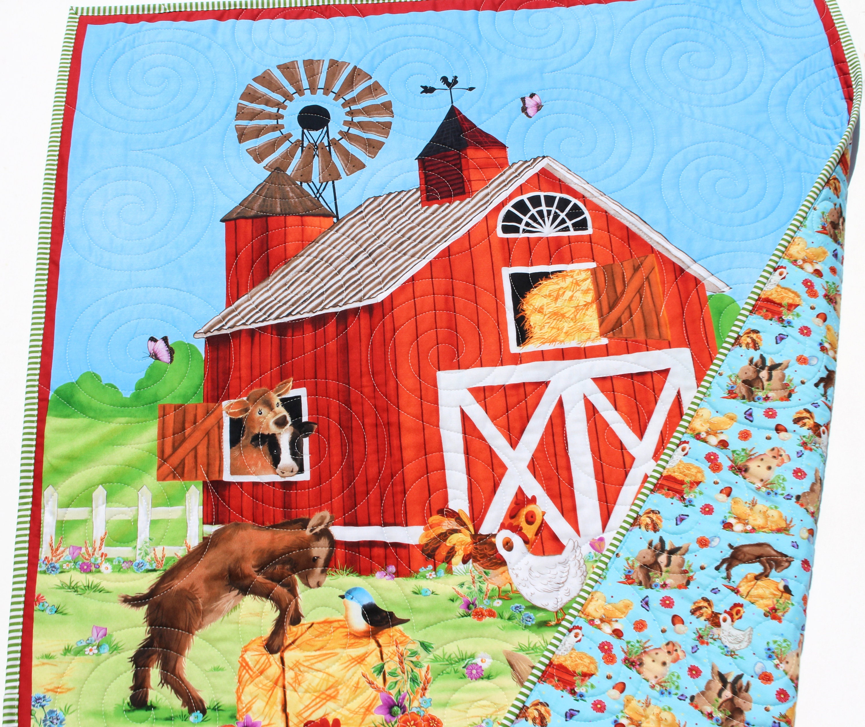 Farm Quilt Kit, Panel Quick Easy Fun, Beginner Project, Quilting ...