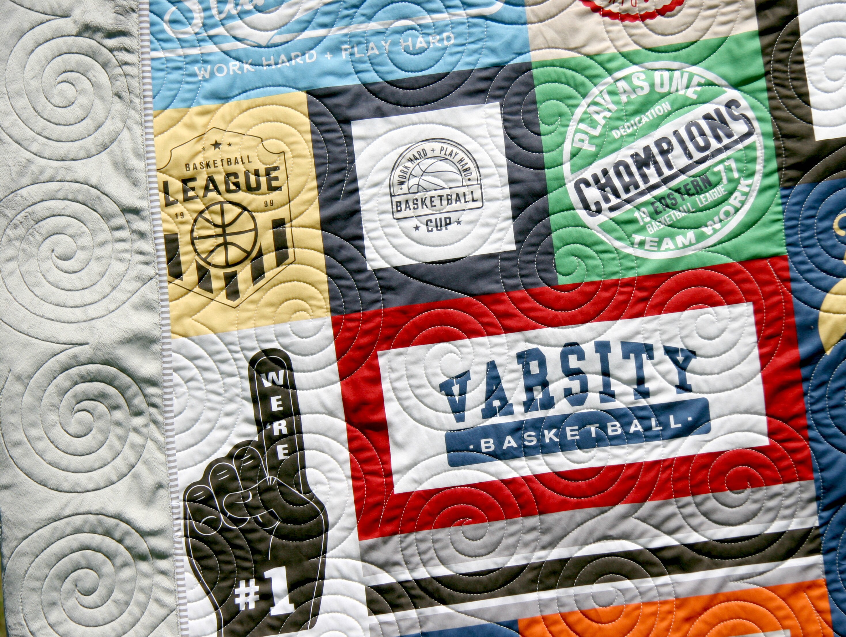 Craft Supplies & Tools Visual Arts Fabric Varsity Basketball Quilt Kit ...