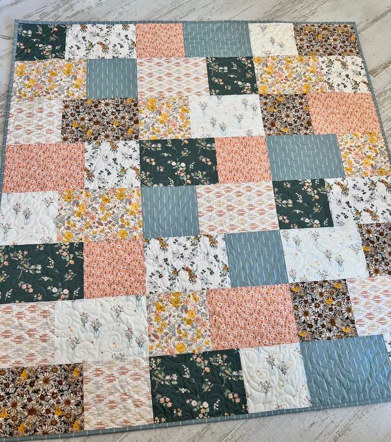 Throw Quilt Kit Layer Cake Pattern Blanket Quilt to Make Yourself Minky ...