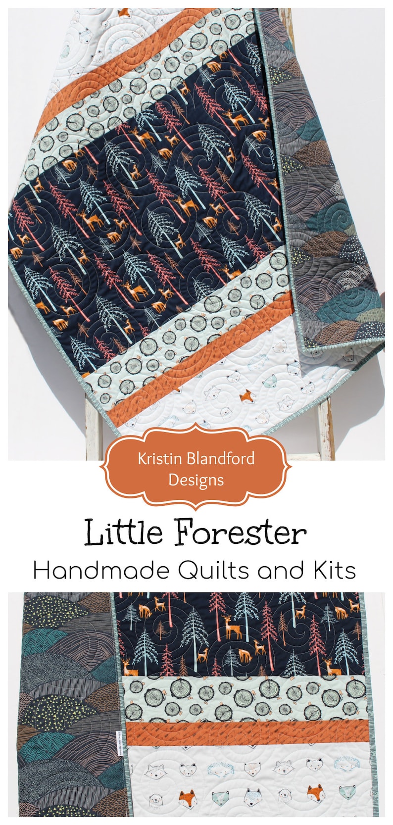 Woodland Quilt Kit Baby Boy DIY Project Forest Animals - Etsy