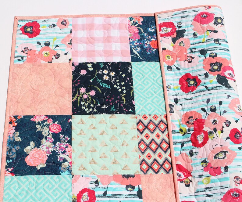 Quilt Kits Floral Nursery Crib Blanket DIY Do It Yourself Project Art ...