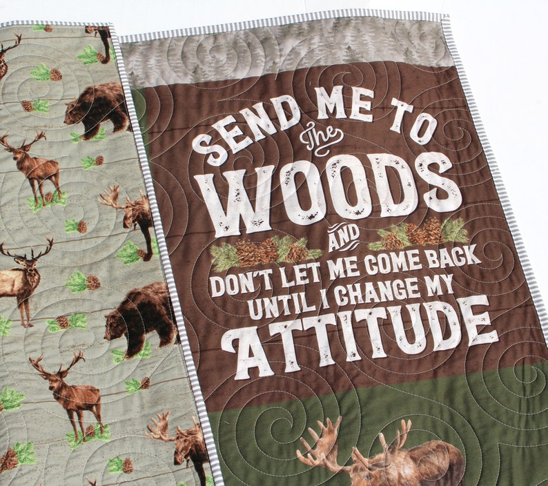 Woodland Quilt Kit Forest Animals Panel Nursery Crib Sewing - Etsy