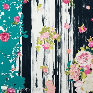 Lavish Flowerful Dandle Panel Art Galley Fabric Watercolor Flowers ...