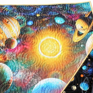 Space Quilt Kit Baby Blanket Project Planets Science Bedding Outerspace ...