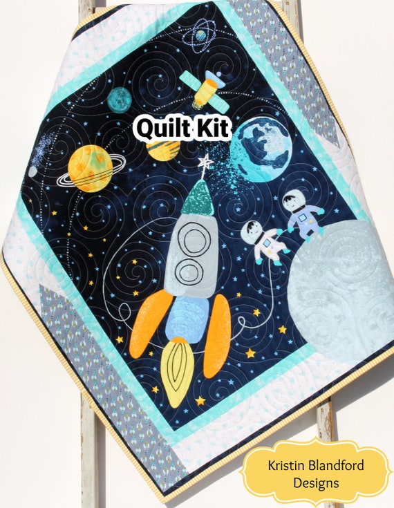 Space Explorer Quilt Kit Baby Blanket Project Planets Science | Etsy
