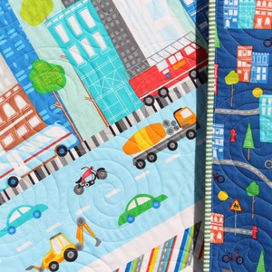 Transportation Quilt Kit Baby Boy Panel Quick Easy Fun Beginner Sewing ...