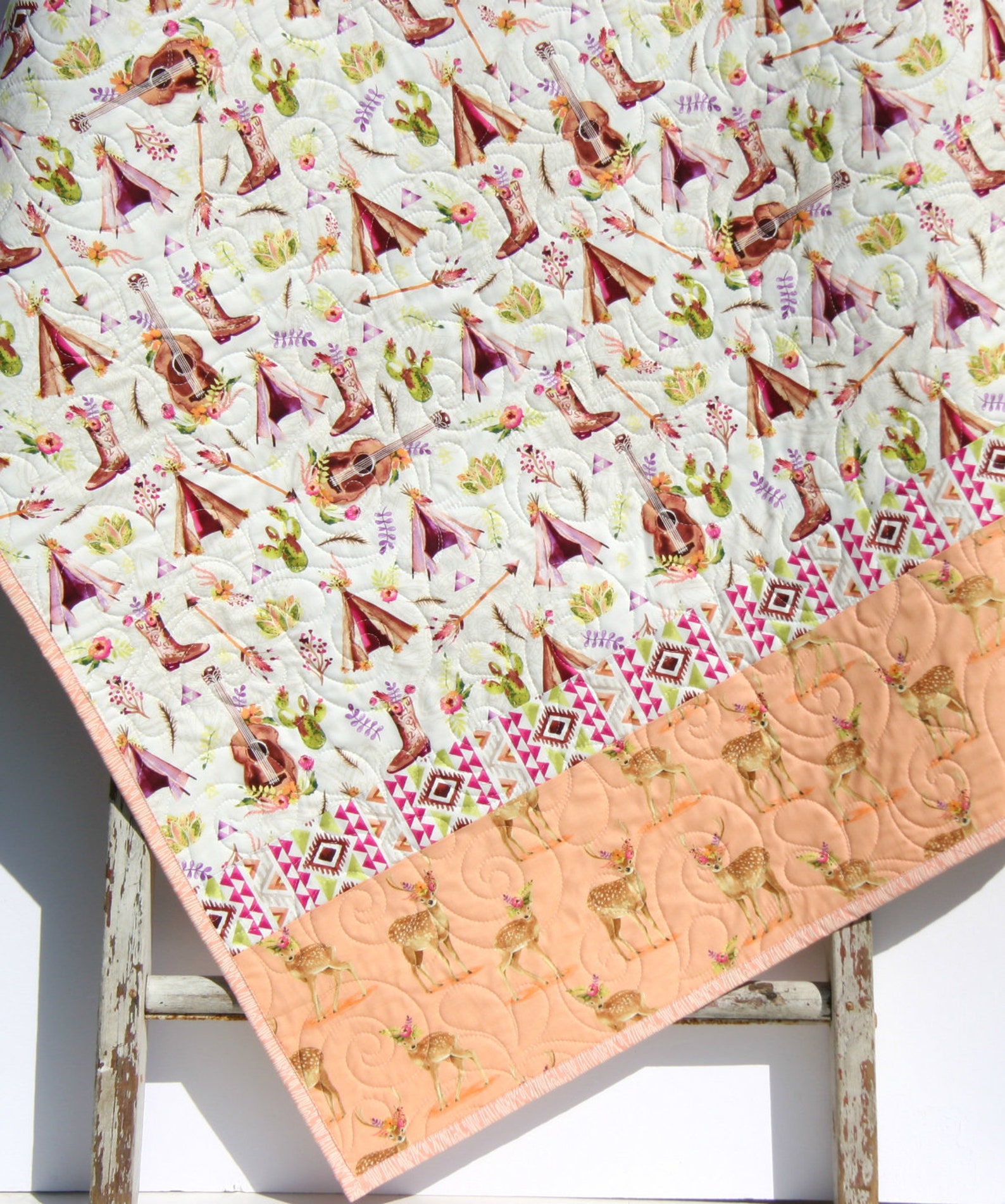 Boho Quilt Kit DIY Project Easy Beginner Striped Pattern - Etsy