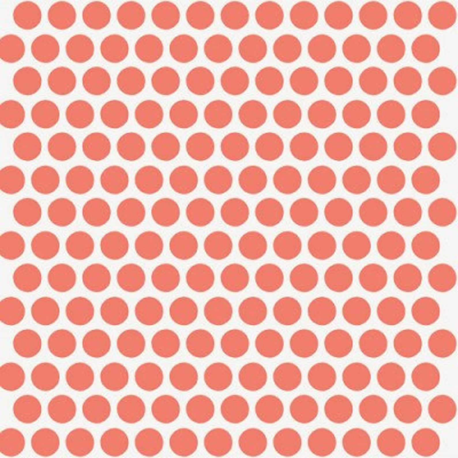 END of BOLT 2 Yards 3 Inches COTTON Coral Dottie Dots - Etsy
