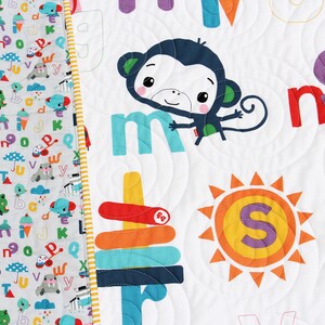 Alphabet Quilt Kit, Let's Play Abcs Baby Newborn Boy or Girl Animals ...