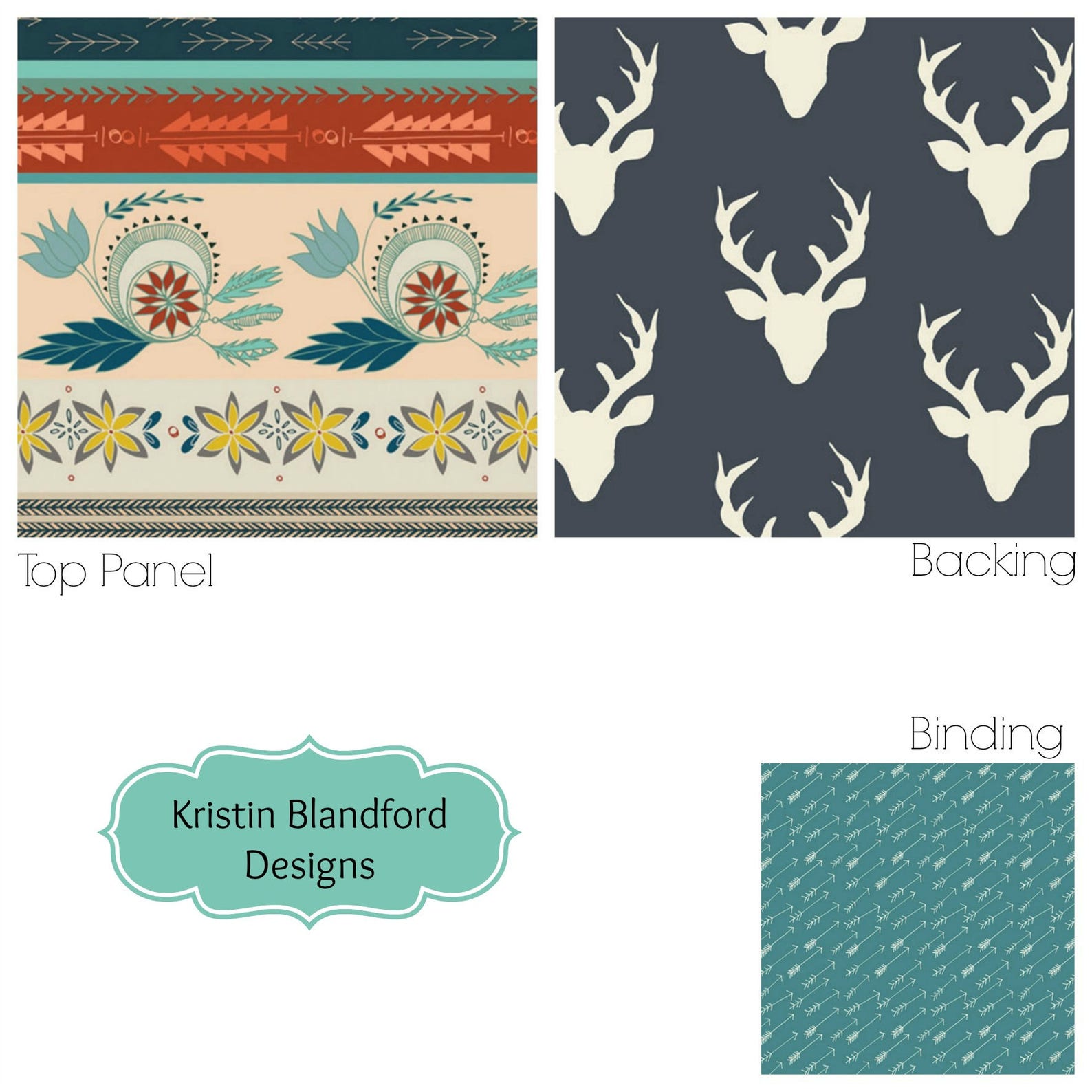 Aztec Deer Quilt Kit Tribal Baby Bedding Blanket Project Art - Etsy