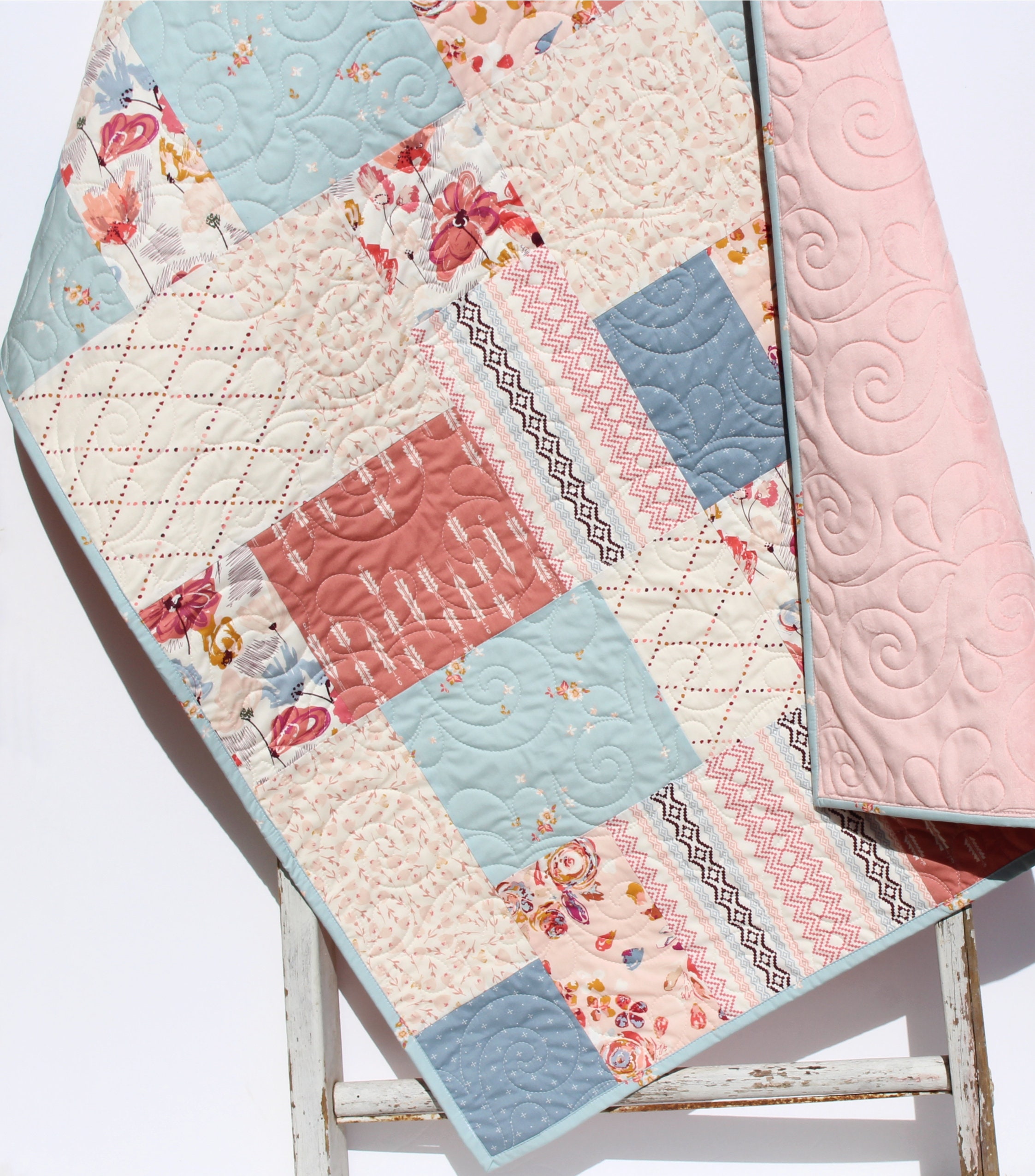 Quilt Kit, Modern Art Gallery Fabrics Baby Quilt Kit Throw Quilt Kit ...