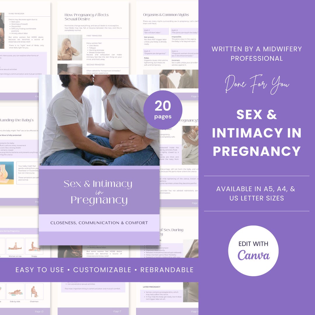 Sex and Intimacy in Pregnancy Guide Canva Template – Editable, PLR ...