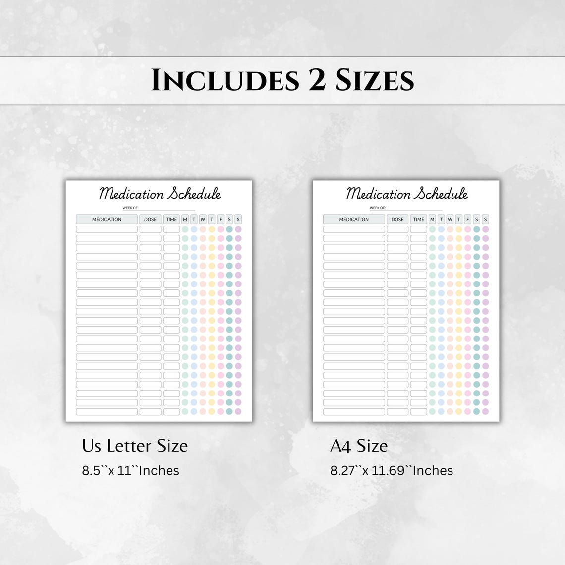 Medication Schedule Printable, Daily Weekly Medicine Tracker, Editable ...