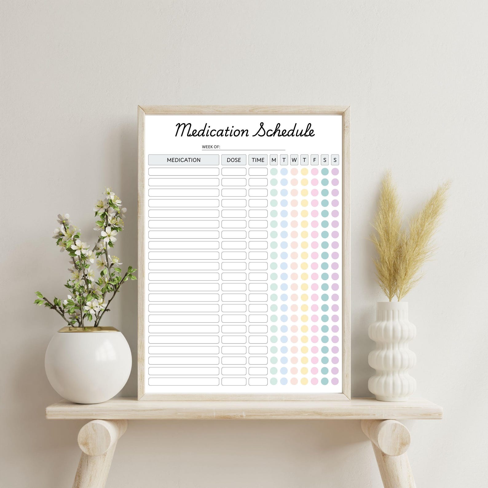 Medication Schedule Printable, Daily Weekly Medicine Tracker, Editable ...