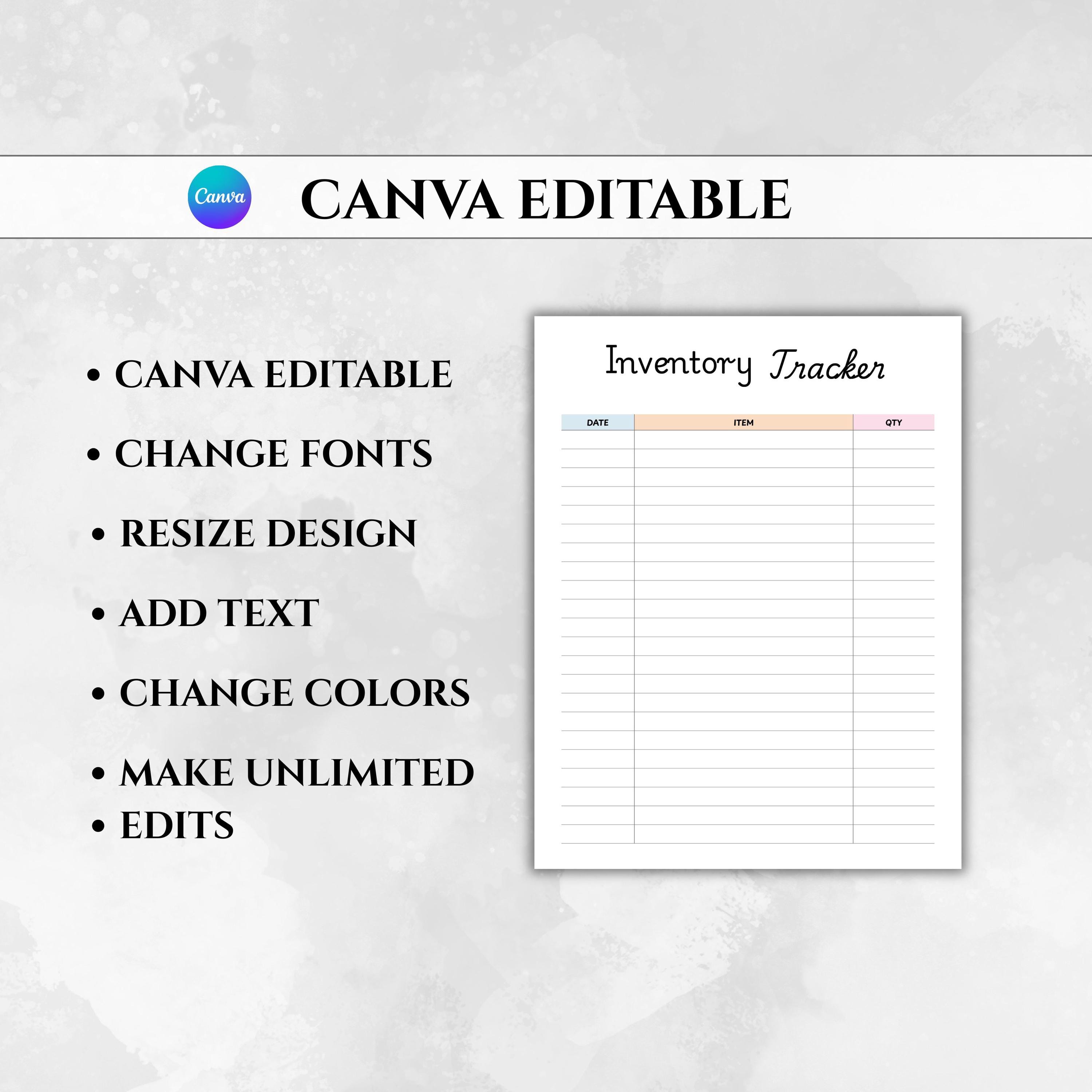 Inventory Log Sheet | Inventory Tracker Template | Stock Inventory ...