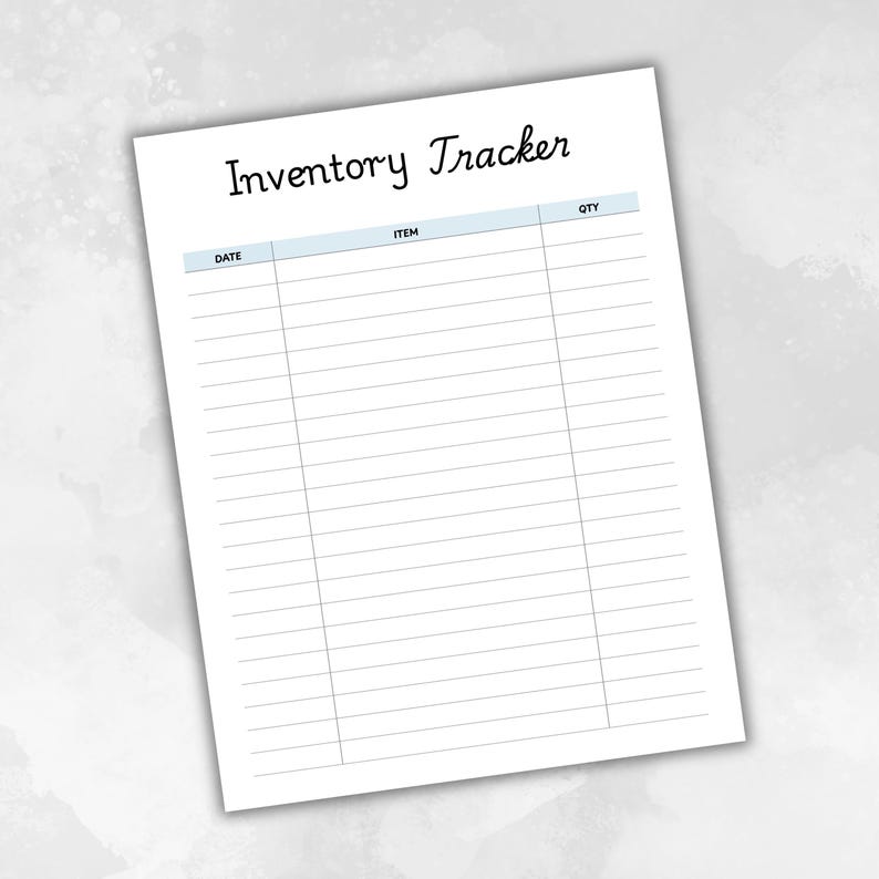 Inventory Log Sheet | Inventory Tracker Template | Stock Inventory ...