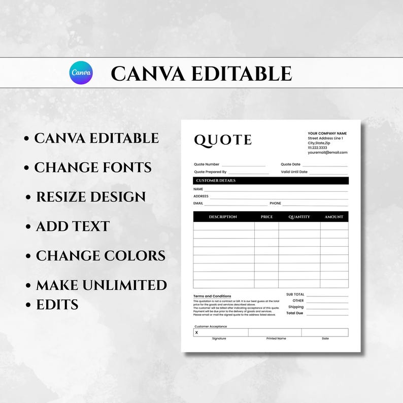 Editable Quote Template Canva | Inspirational Quote Wall Art ...