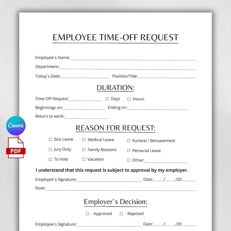 Paid Time off Planner - Etsy UK