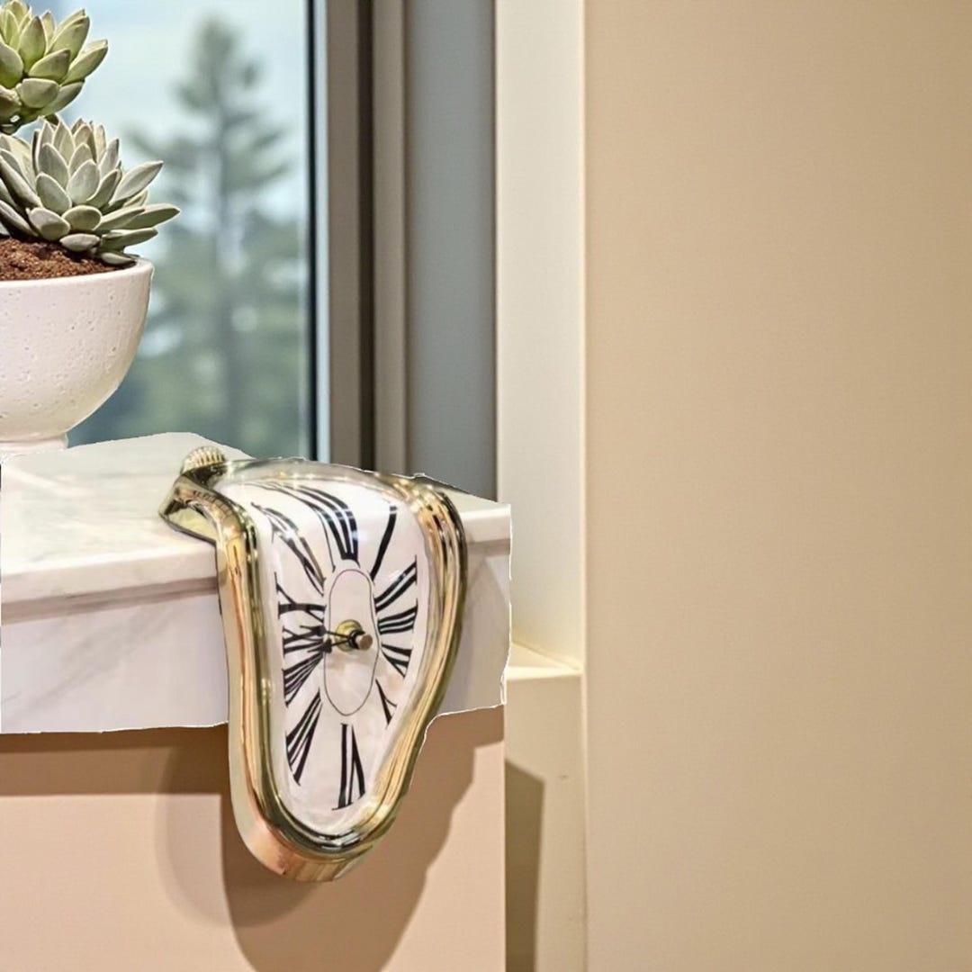 Surrealist Melting Clock, Inspired by Salvador Dalí, the Persistence of ...