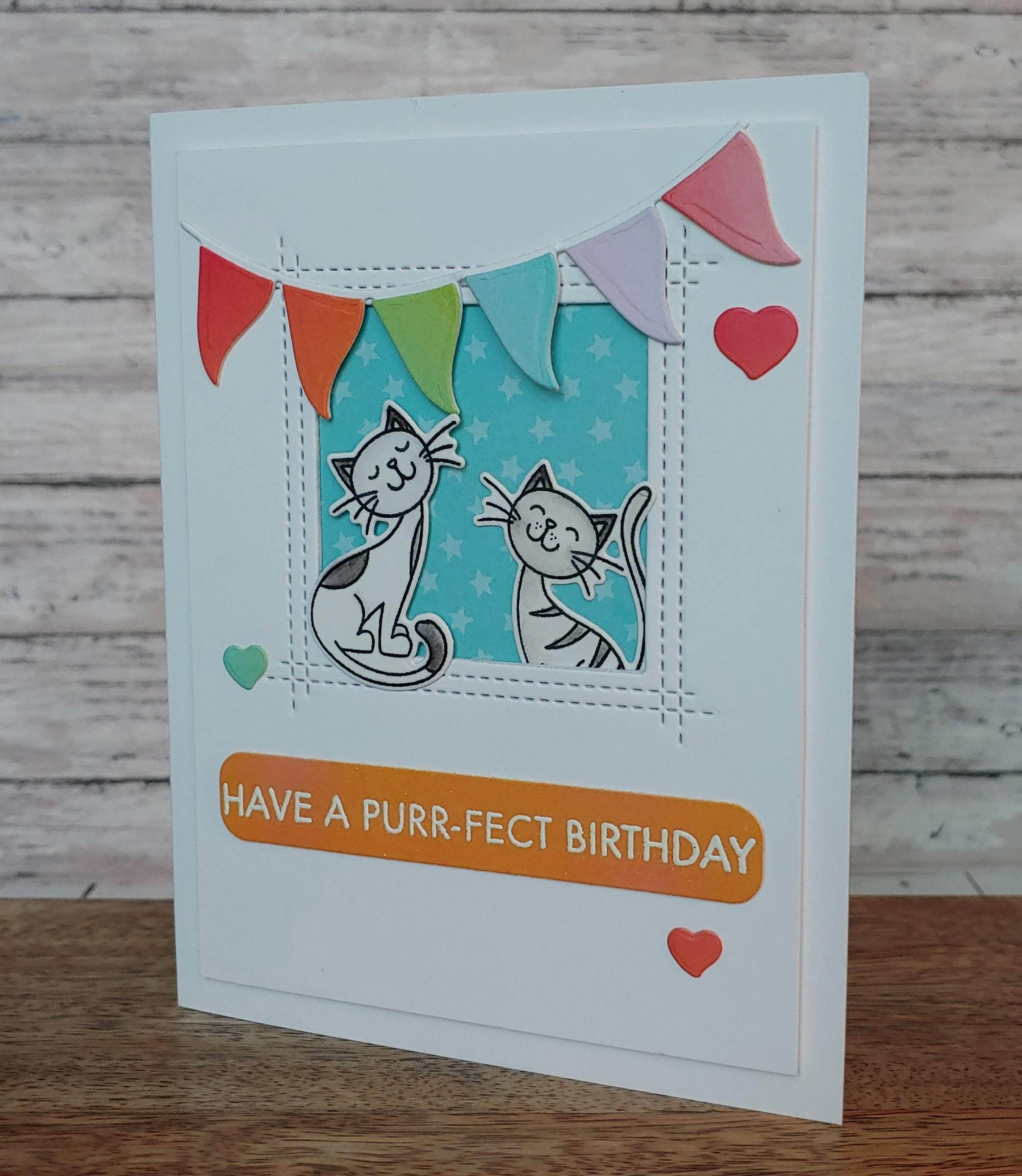 Handmade Cat Birthday Card, Kitty Birthday Card, Birthday Card for Cat ...