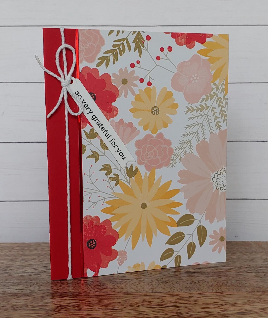 Grateful for You Card, Handmade Card, Appreciation Card, Thinking of ...