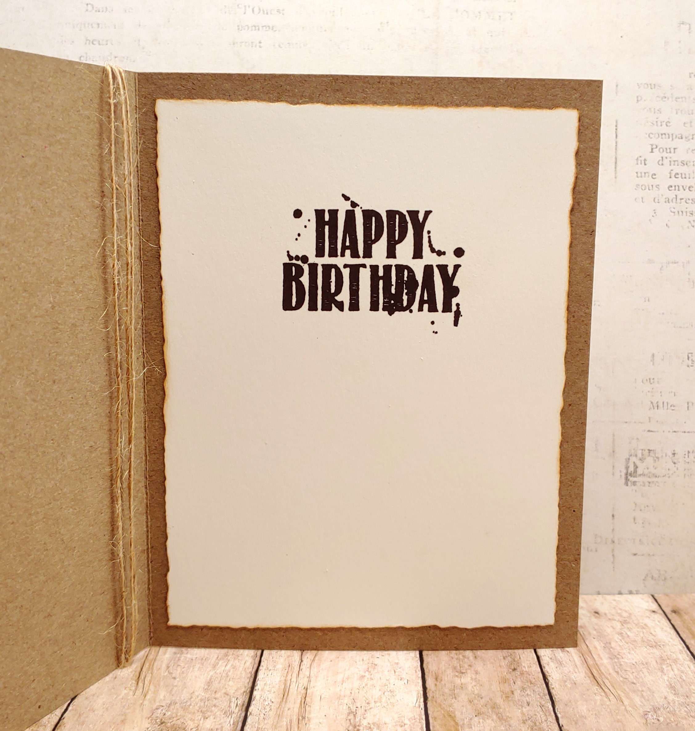 Owl Birthday Card Rustic Birthday Card Masculine Birthday - Etsy