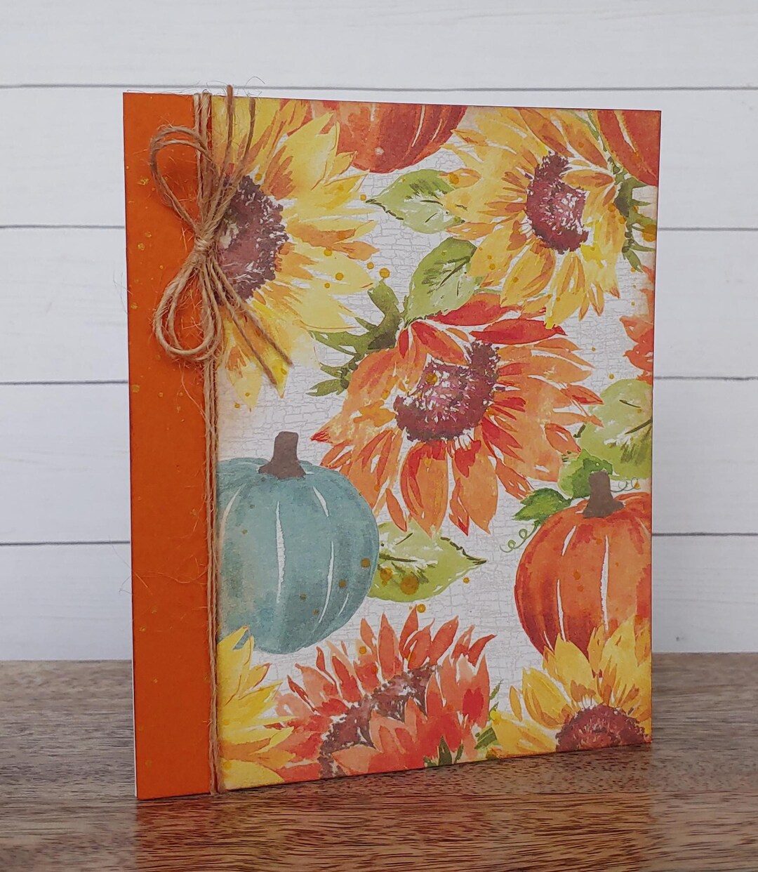Fall Blank Note Card, Handmade Card, Autumn, Thanksgiving Thank You ...