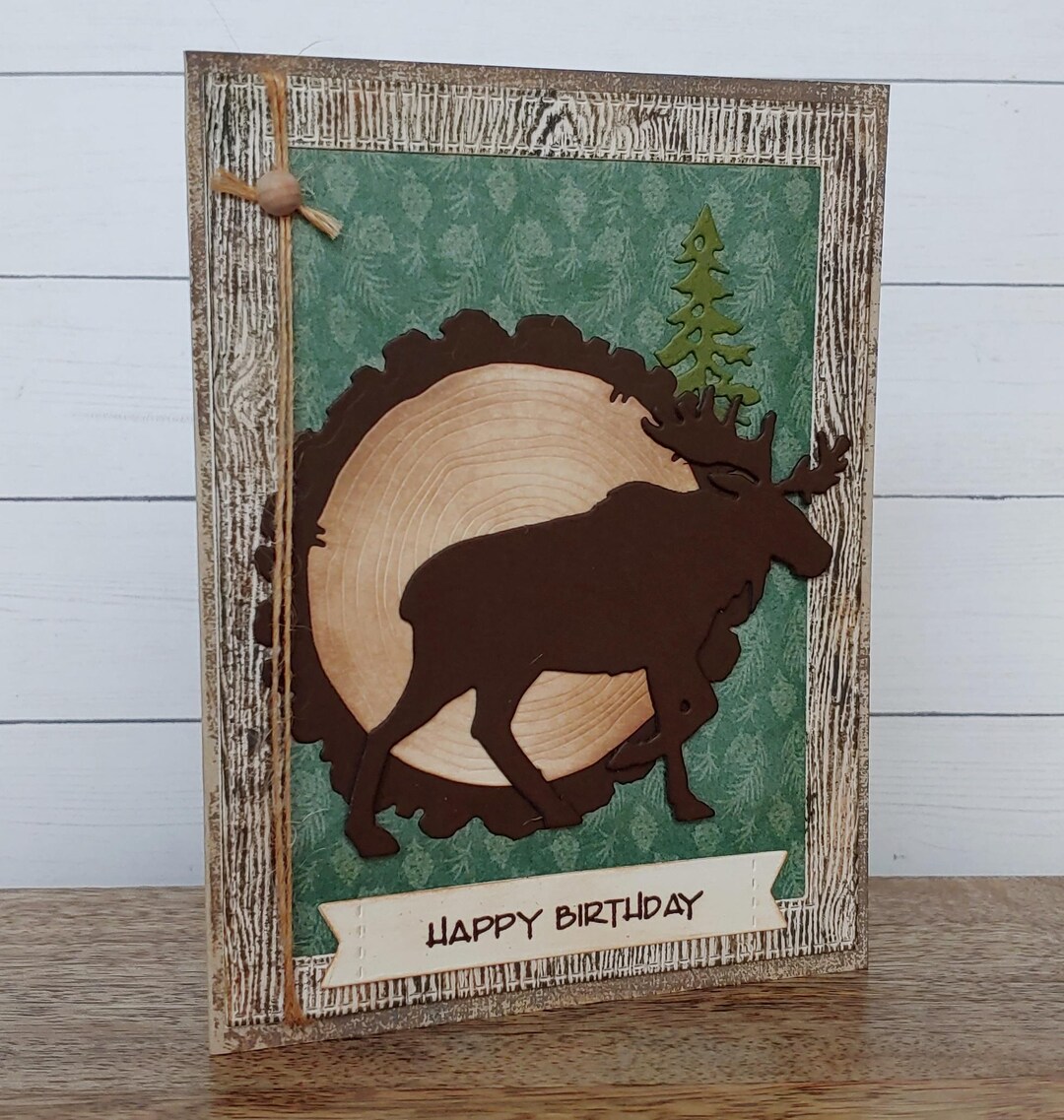 Moose Birthday Card Handmade Birthday Card for Outdoorsman Birthday ...
