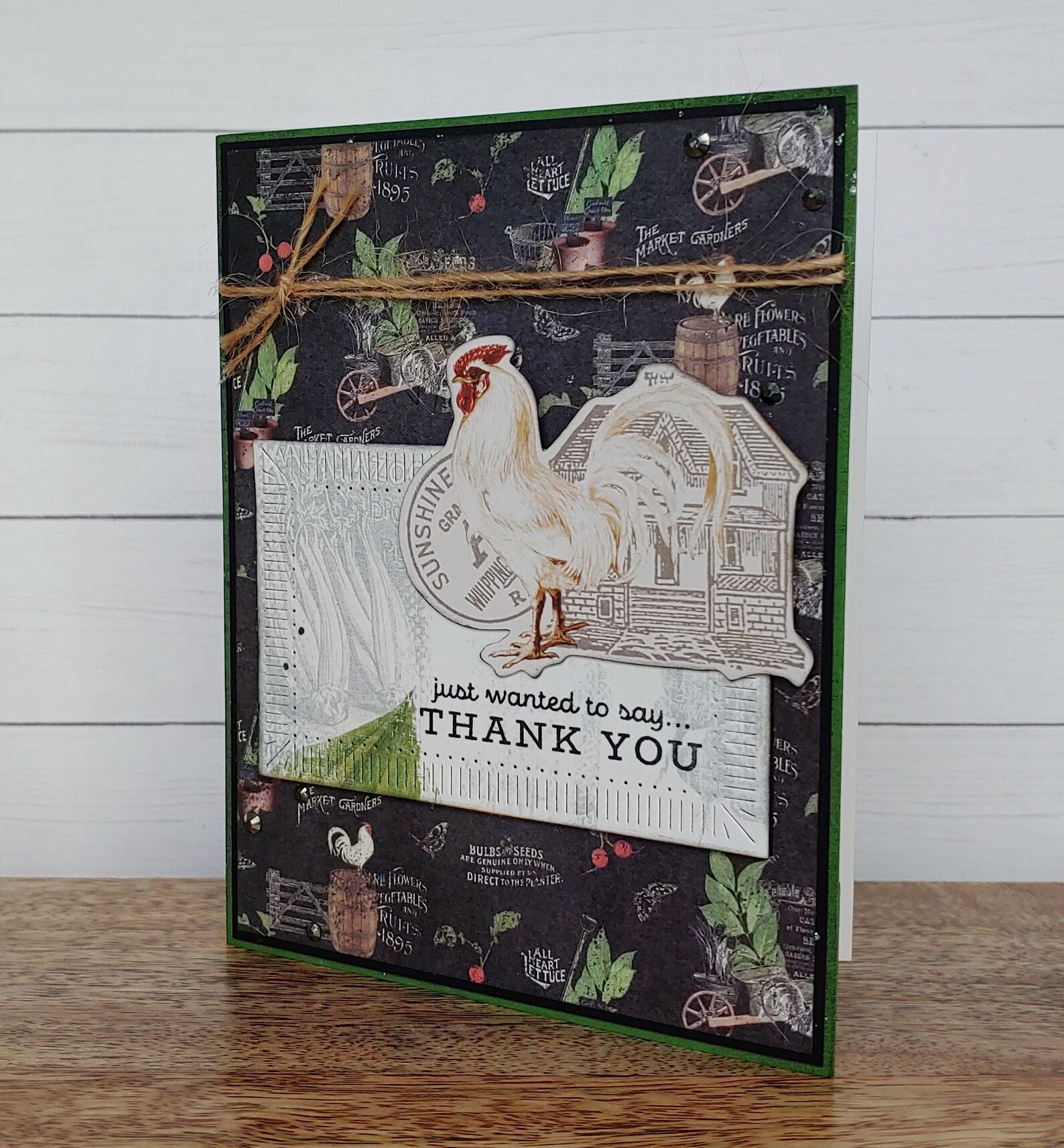 Thank You Card, Farmhouse Style Thank You Card, Thank You Card With ...