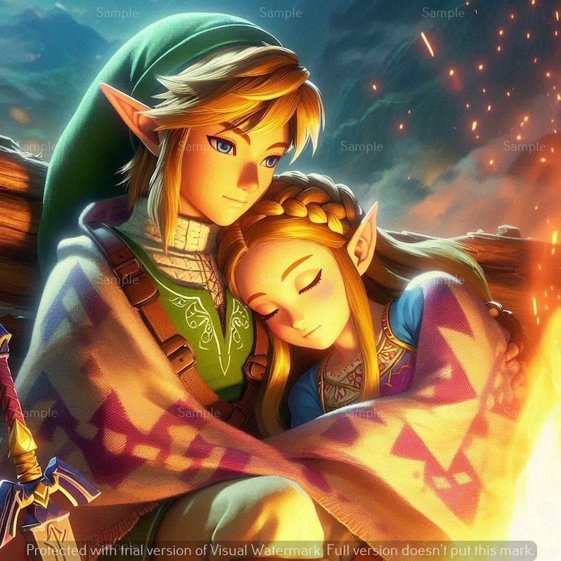 The Legend of Zelda, Link, Zelda, Cozy Together, Digital Image .PNG ...