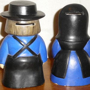 Amish Man & Woman Vintage Coin Banks - Etsy