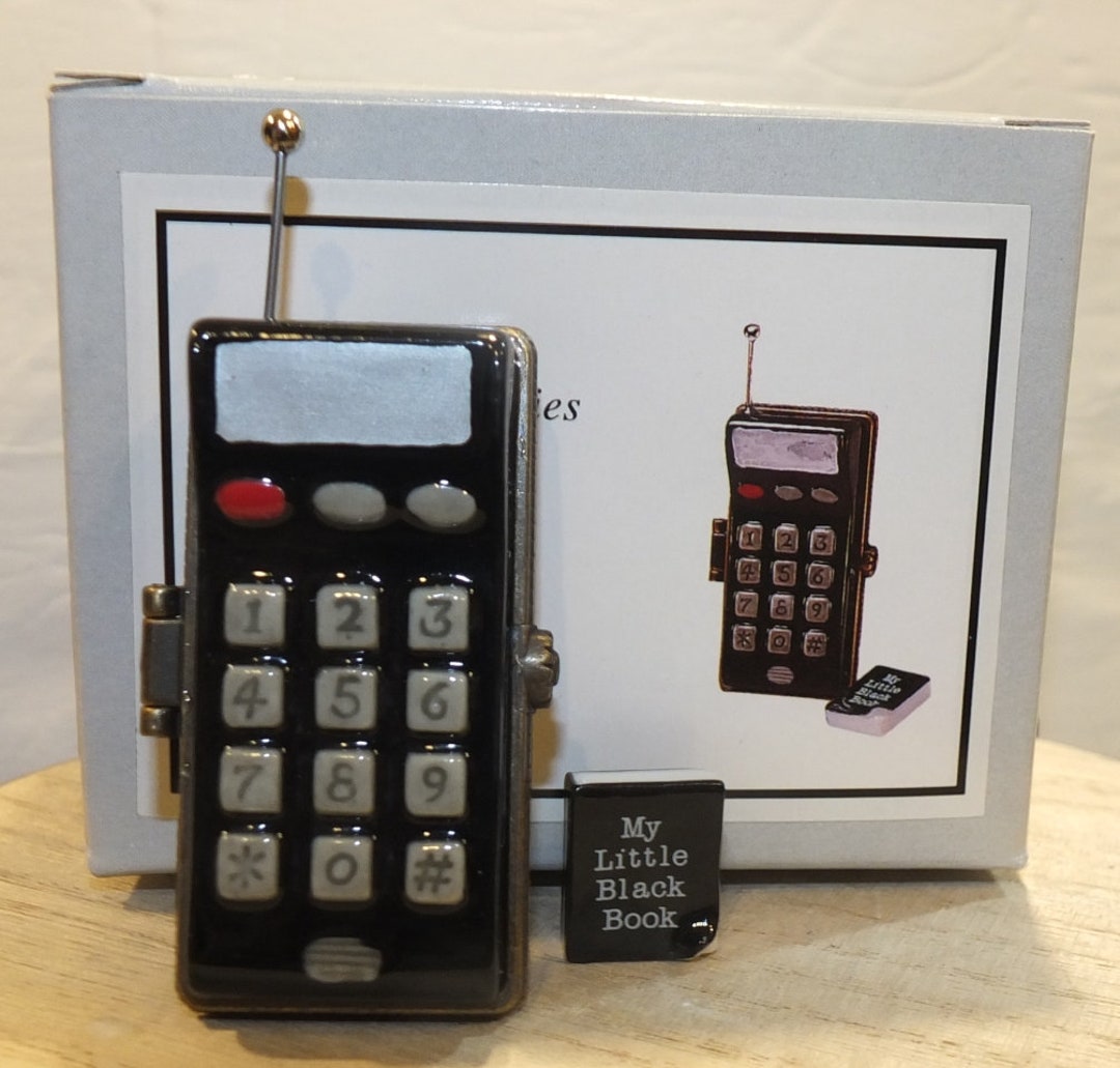 PHB Cell Phone Trinket Box With Little Black Book Trinket Midwest ...